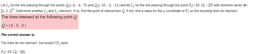 Solved Let L1 be the line passing through the points Q1(−4, | Chegg.com