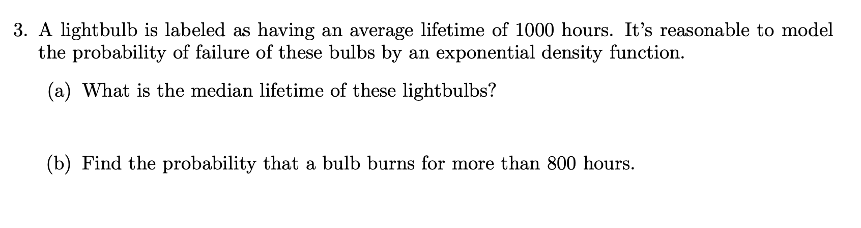 Solved 3. A lightbulb is labeled as having an average | Chegg.com