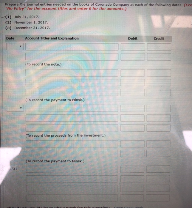 Solved Exercise 10-9 (Part Level Submission) On July 31, | Chegg.com