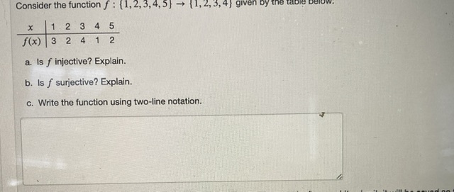 Solved a. Is f injective? Explain. b. Is f surjective? | Chegg.com