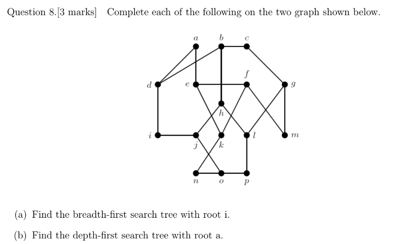 Solved Question 8.[3 marks] Complete each of the following | Chegg.com