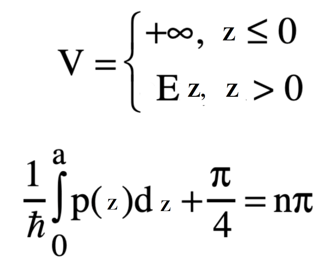 By applying the Bohr-Sommerfeld rule and potential as | Chegg.com
