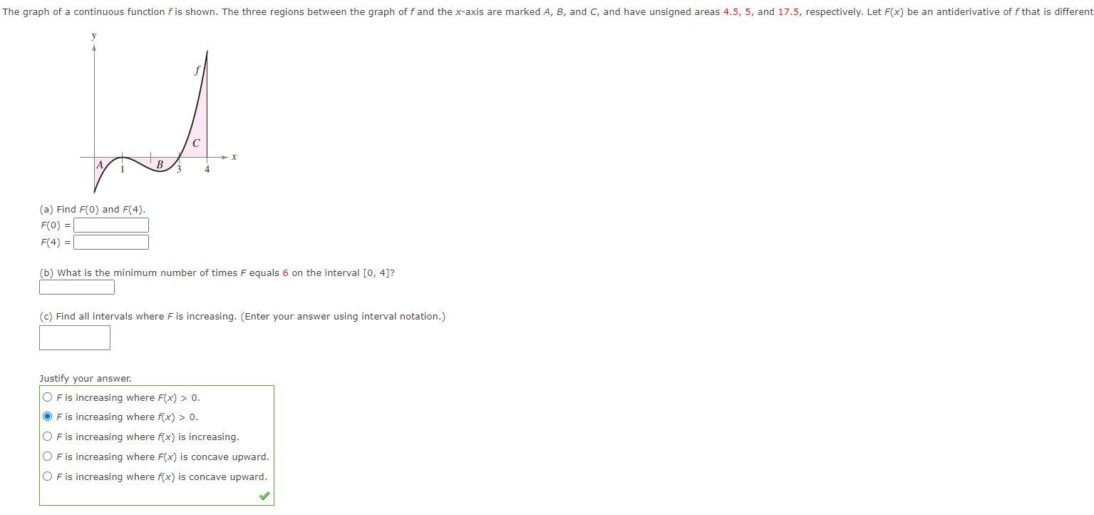 Solved (a) Find F(0) and F(4). F(0)= F(4)=1 (b) What is the | Chegg.com