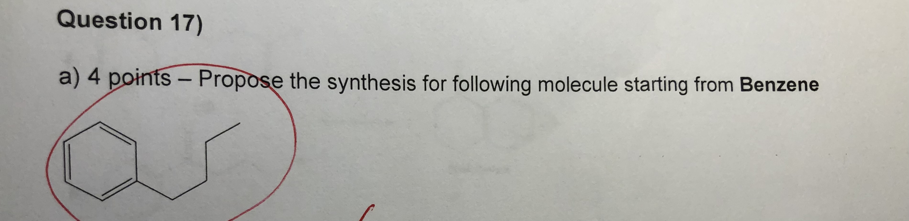 Solved a) 4 points - Propose the synthesis for following | Chegg.com