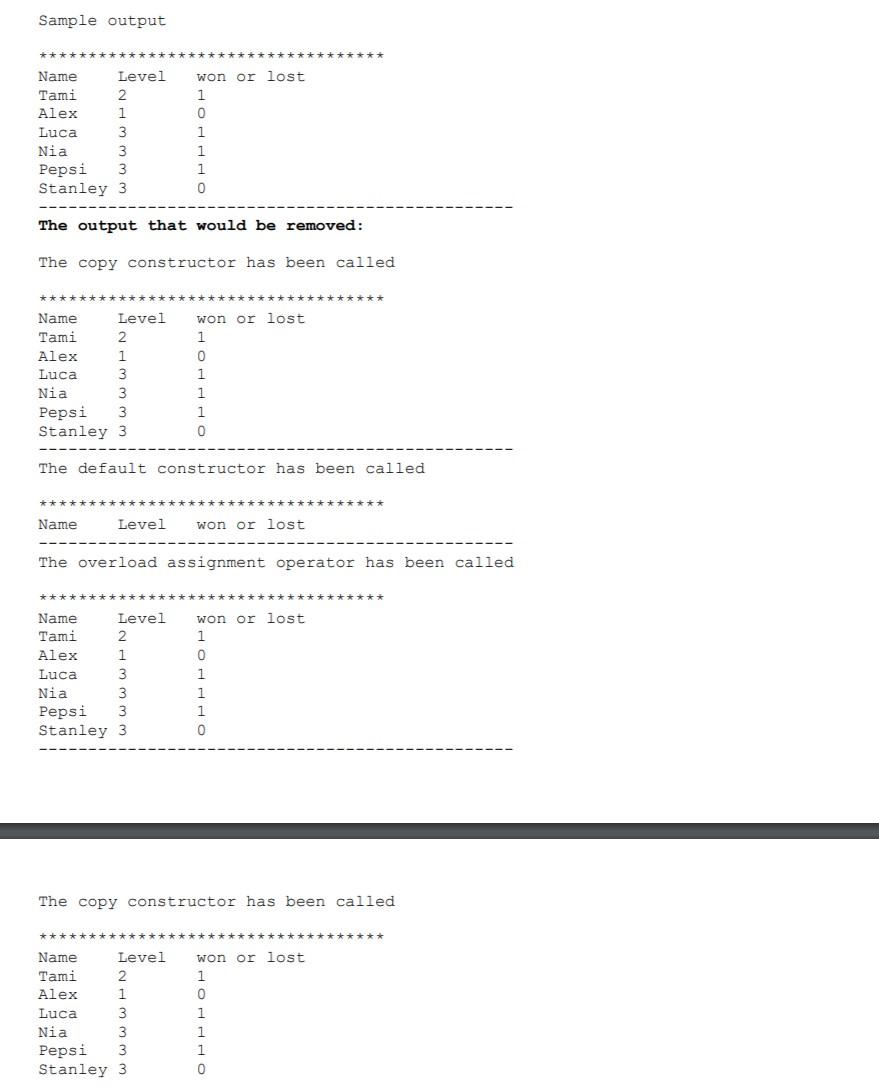 Solved numberGuess class with player struct, copy | Chegg.com