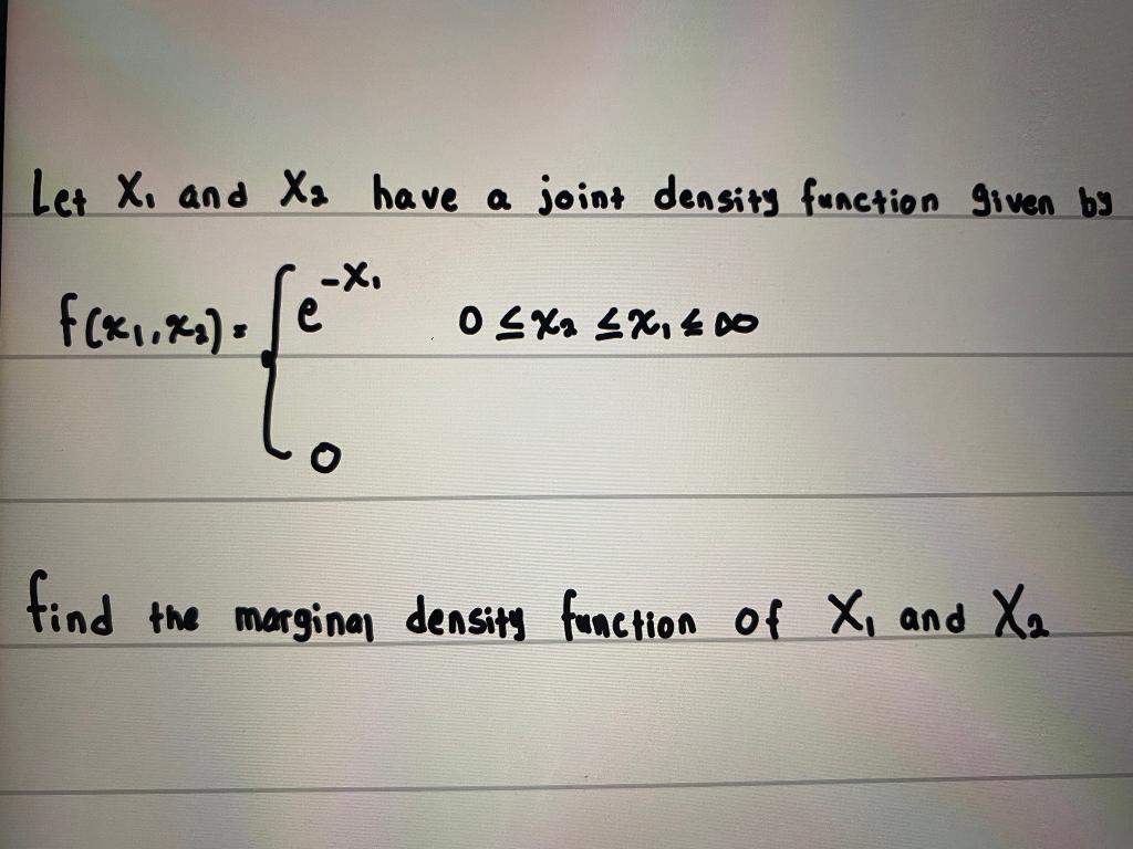 Solved Let X1 and X2 have a joint density function given | Chegg.com