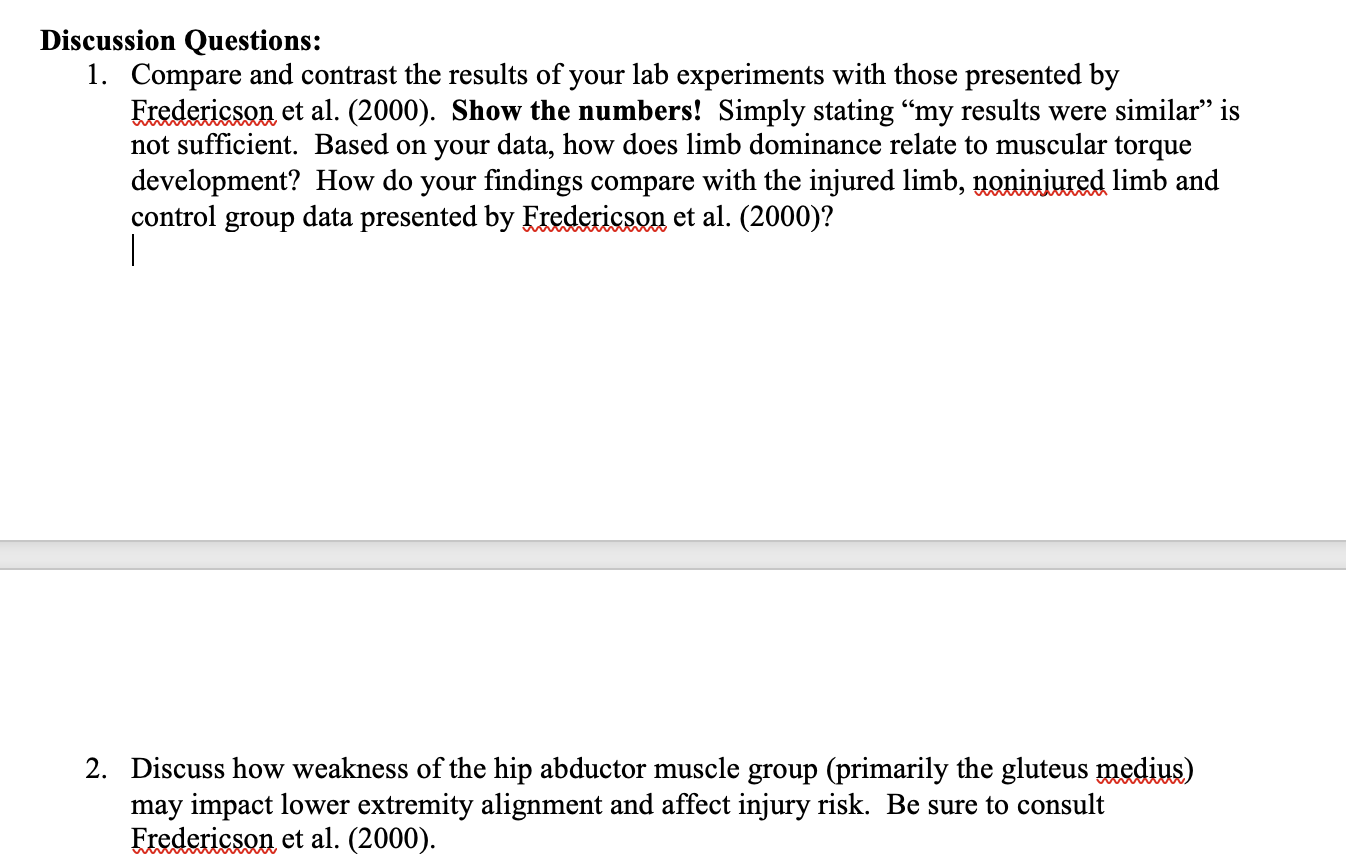 Solved Discussion Questions: 1. Compare and contrast the | Chegg.com