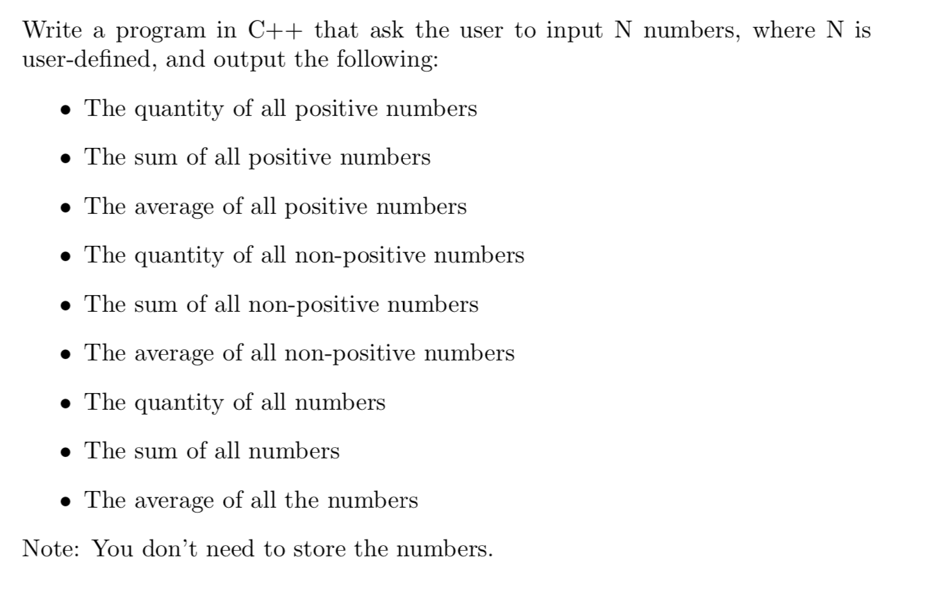 Solved Write A Program In C That Ask The User To Input N