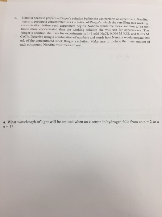 Solved Nandita needs to prepare a Ringer's solution before | Chegg.com
