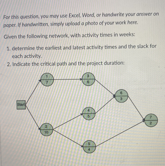 Solved For this question, you may use Excel, Word, or | Chegg.com