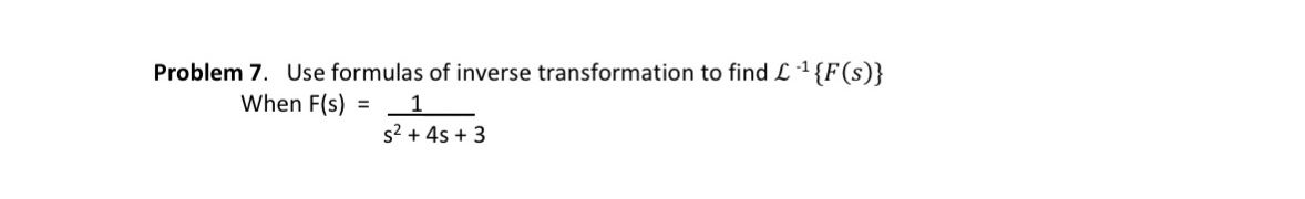 Solved Problem 7. Use formulas of inverse transformation to | Chegg.com