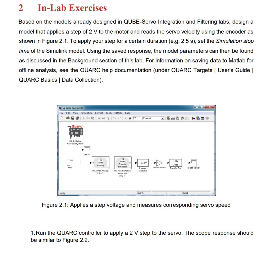 MEC: System Dynamics and Control Laboratoryplease | Chegg.com
