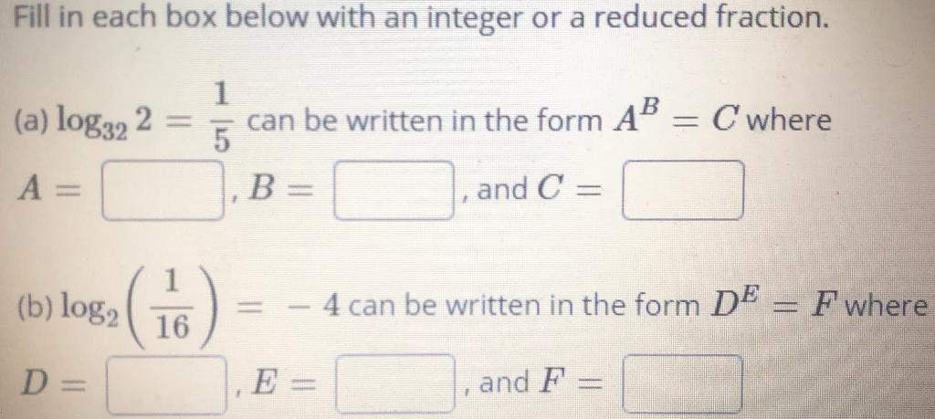 Solved Fill in each box below with an integer or a reduced | Chegg.com