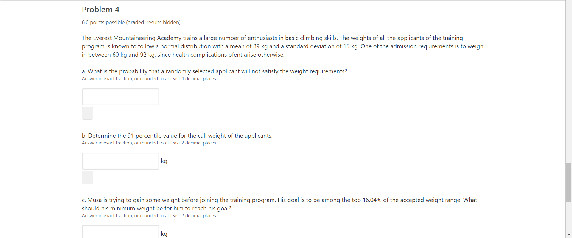 Solved Problem 4 6.0 points possible (graded, results | Chegg.com