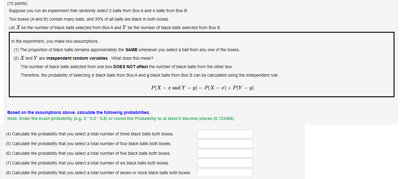 Solved (15 points) Suppose you run an experiment that | Chegg.com