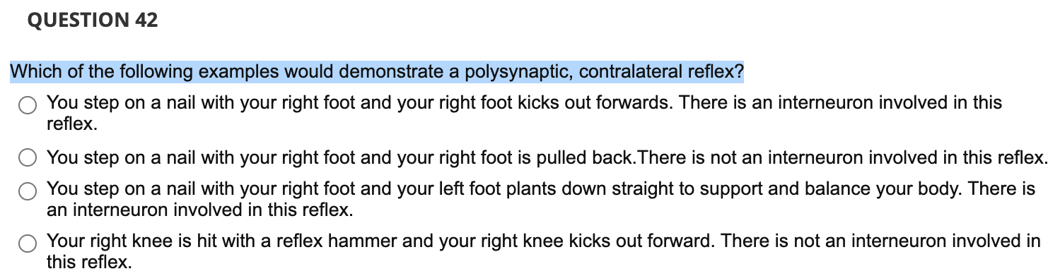 Solved QUESTION 42 Which of the following examples would | Chegg.com