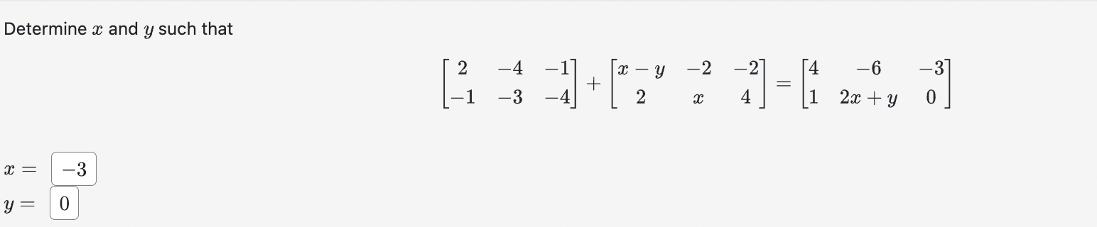Solved Determine x ﻿and y ﻿such | Chegg.com