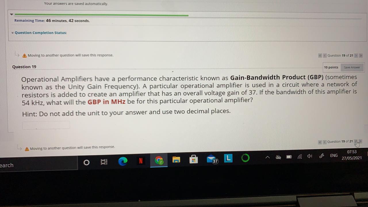 Solved Your answers are saved automatically. Remaining Time: | Chegg.com