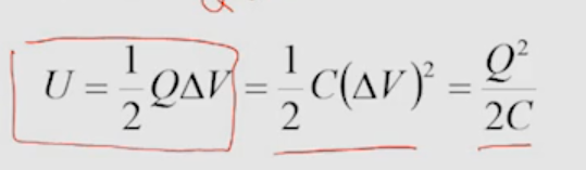 Solved U=12QΔV=12C(ΔV)2=Q22CI Know that Q=C\deltaV so that | Chegg.com