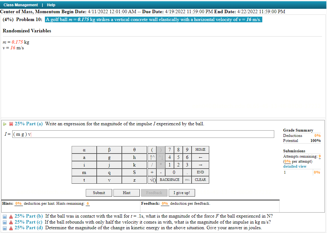 Solved Class Management | Help Center of Mass, Momentum | Chegg.com