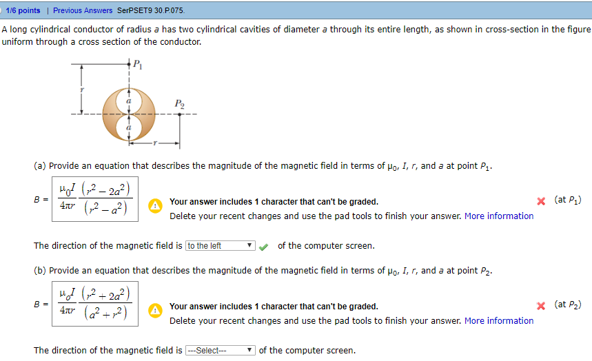 Solved A long cylindrical conductor of radius a has two | Chegg.com