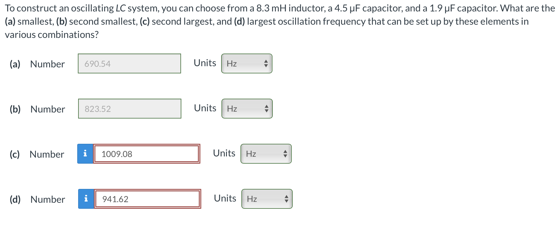 Solved To construct an oscillating LC system, you can choose | Chegg.com