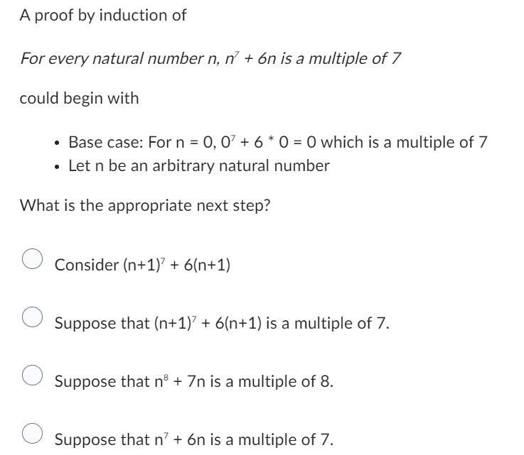 Solved A proof by induction of For every natural number n, | Chegg.com