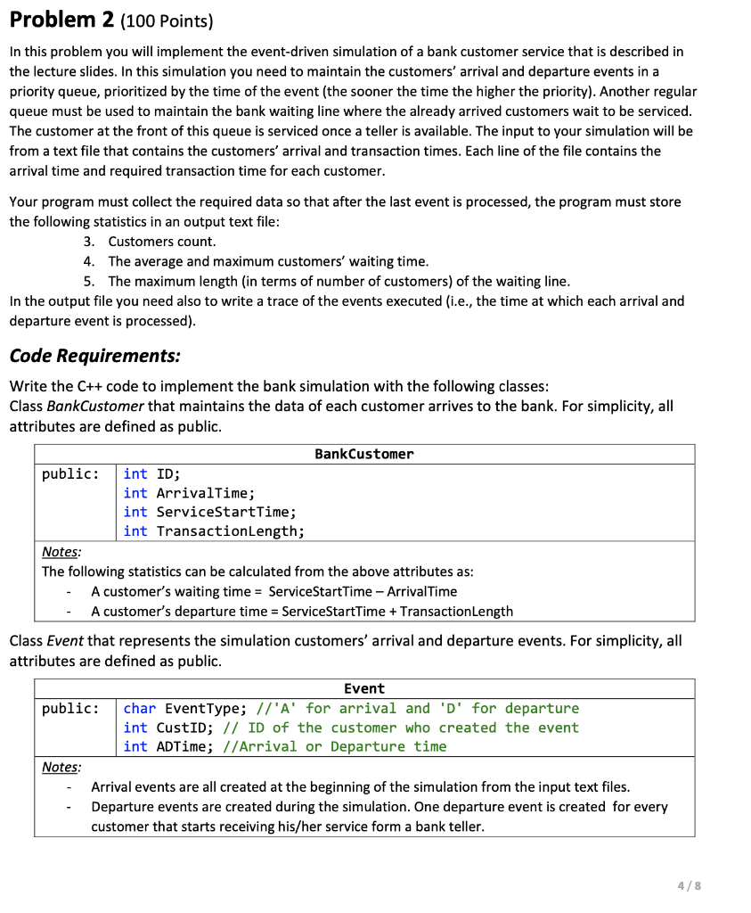 Problem 2 (100 Points) In this problem you will | Chegg.com