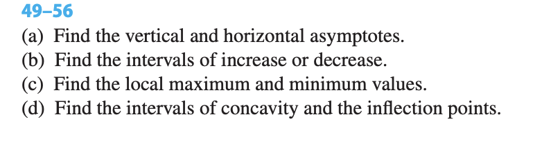 Solved 49-56 (a) Find the vertical and horizontal | Chegg.com