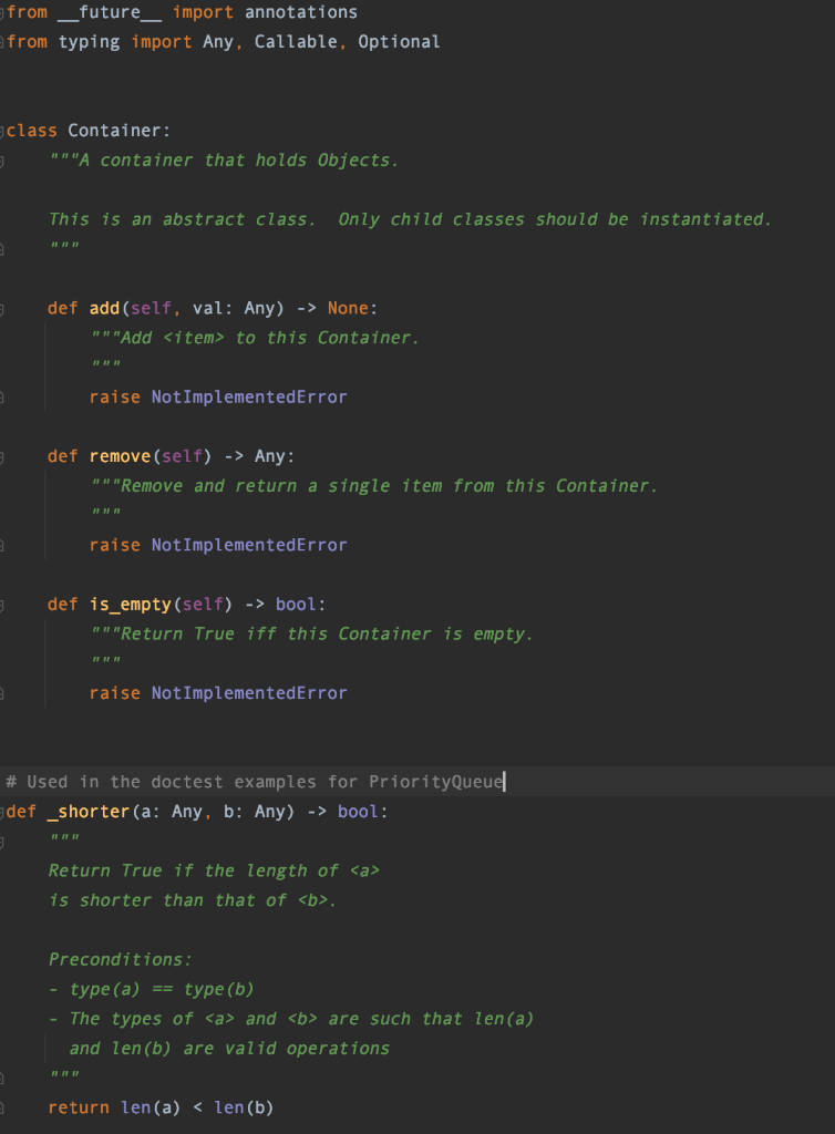 Solved from _future_ import annotations from typing import | Chegg.com