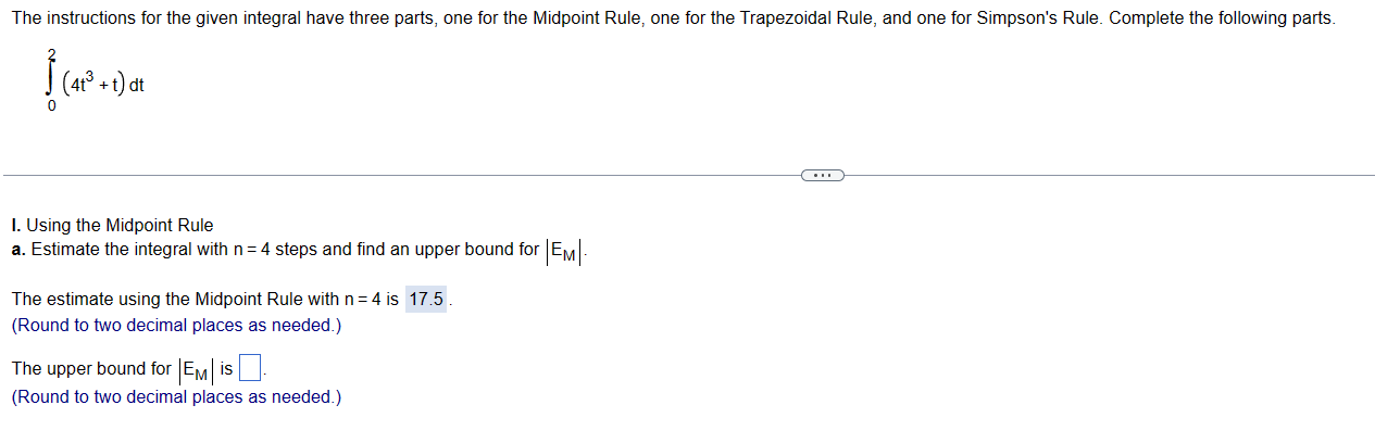 Solved The instructions for the given integral have three | Chegg.com