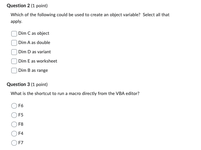 Solved Which of the following could be used to create an | Chegg.com