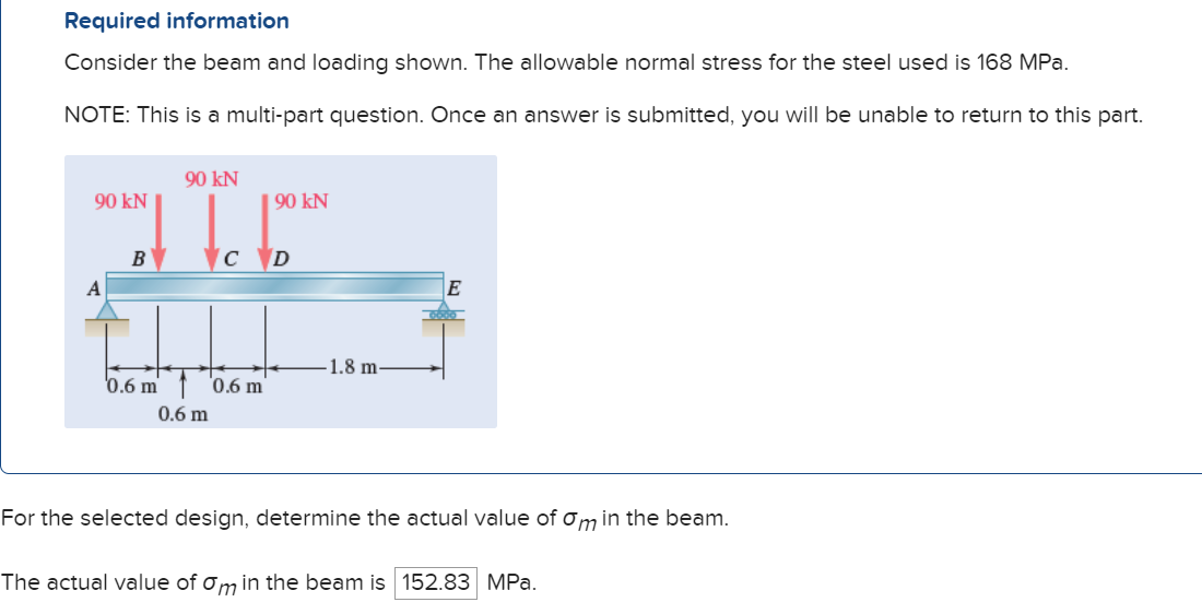 Solved Determine the section modulus and select the most | Chegg.com