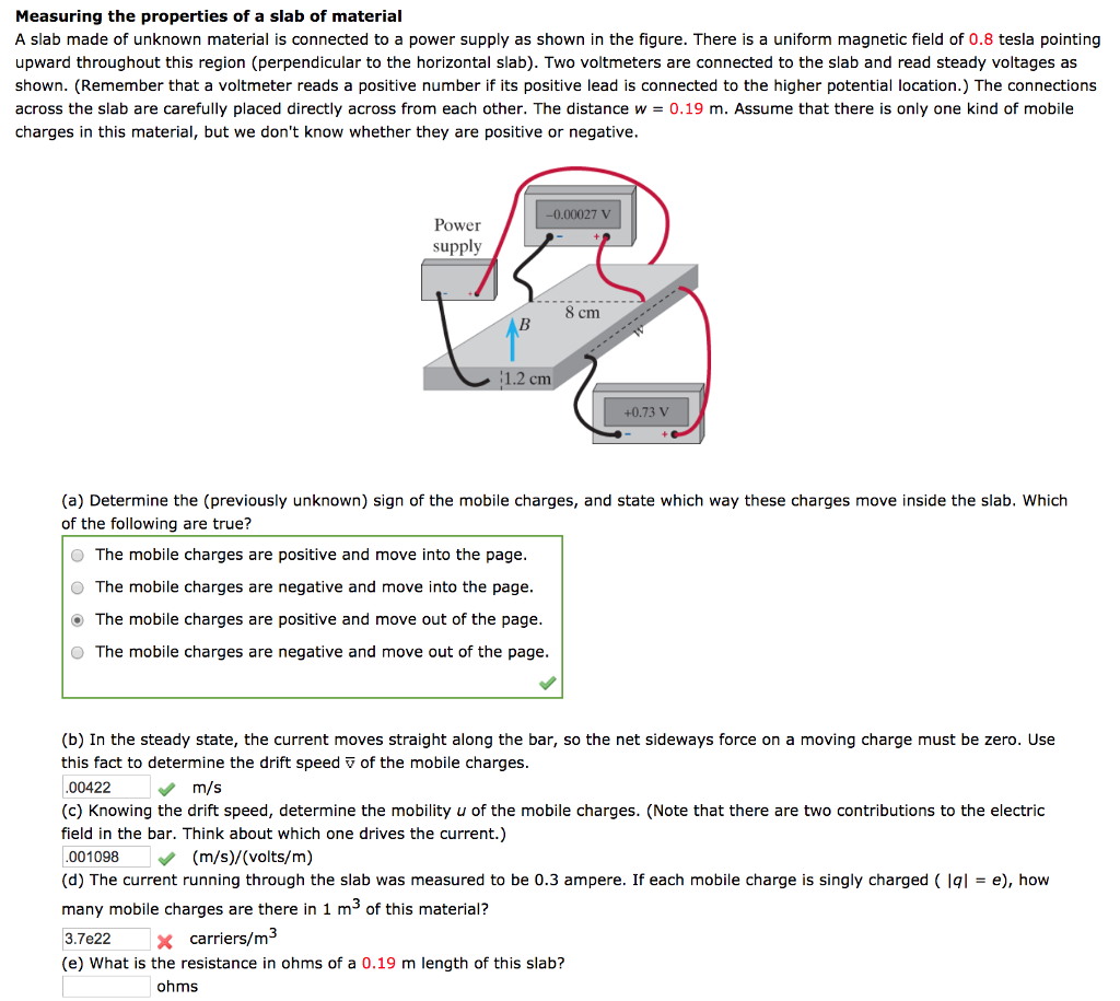 Solved Measuring the properties of a slab of material A slab | Chegg.com
