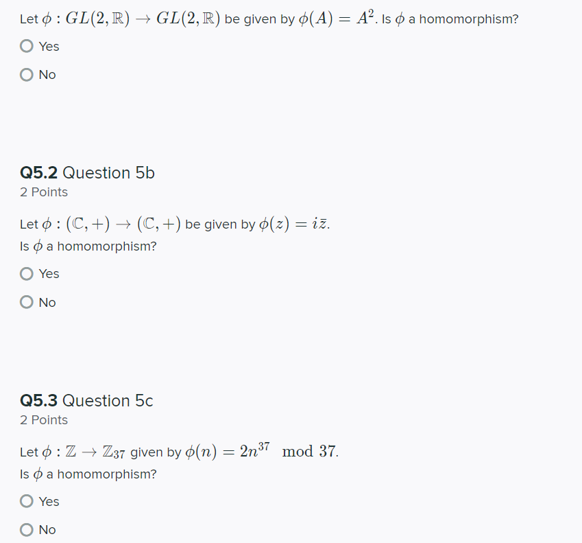 Solved Let ° : GL(2, R) → GL(2, R) be given by ™(A) = A². Is | Chegg.com Solved Let ° : GL(2, R) → GL(2, R) be given by ™(A) = A². Is | Chegg.com