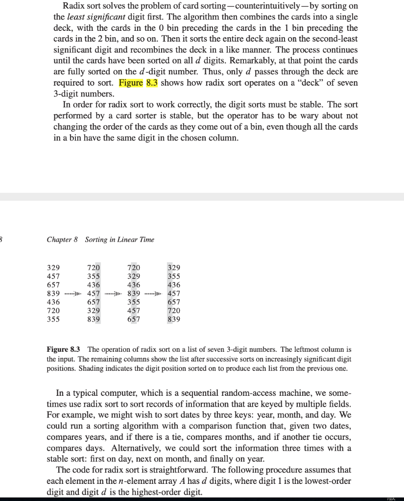 1 Counting Sort Radix Sort Bucket Sort 30 Points