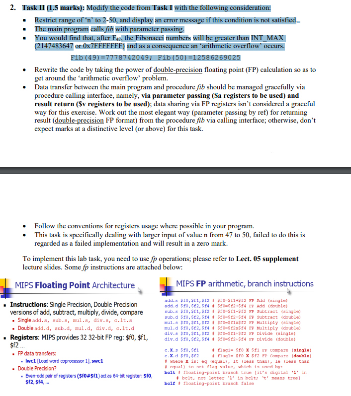 Solved Task 1 .data messag1: .asciiz "\nEnter n : | Chegg.com