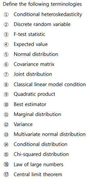 Solved Define the following terminologies 1 Conditional | Chegg.com