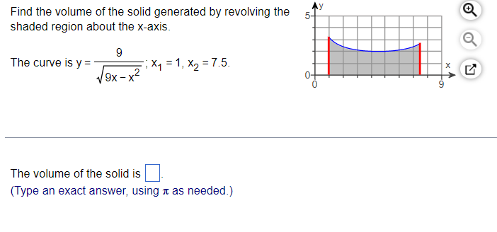 Solved Find the volume of the solid generated by revolving | Chegg.com
