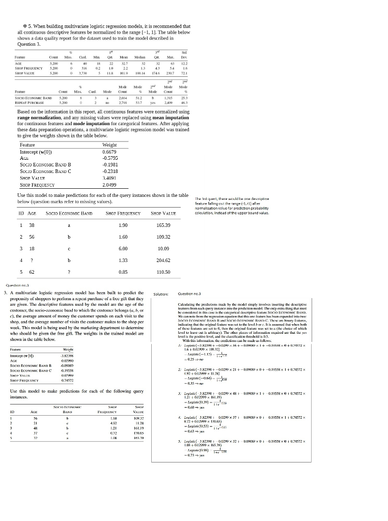 Solved 5. When building multivariate logistic regression | Chegg.com