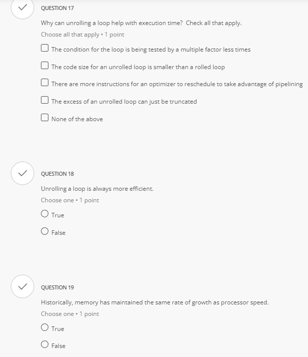 Solved QUESTION 17 Why can unrolling a loop help with | Chegg.com