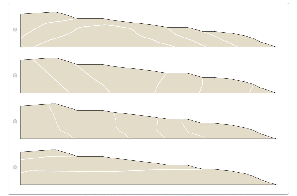 Solved Bedrock layers must be identified before the erosion | Chegg.com