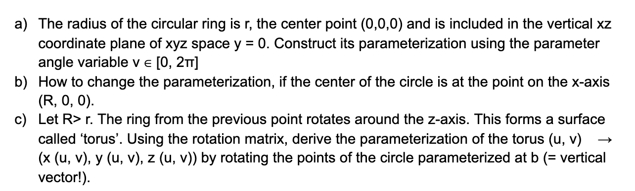 Solved a) The radius of the circular ring is r, the center | Chegg.com