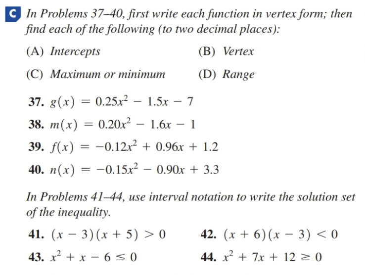 Solved In Problems 37-40, first write each function in | Chegg.com