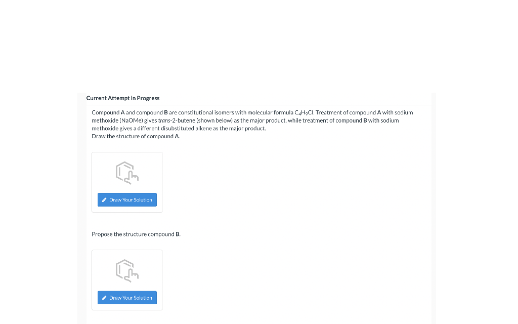 Solved Current Attempt in Progress Compound A and compound B | Chegg.com