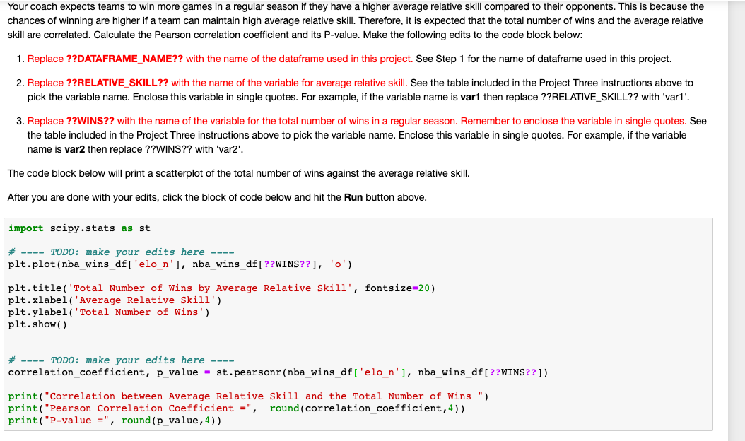 Solved Your coach expects teams to win more games in a | Chegg.com