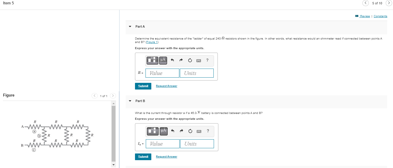 Solved and B? (Figure 1) Express your answer with the | Chegg.com