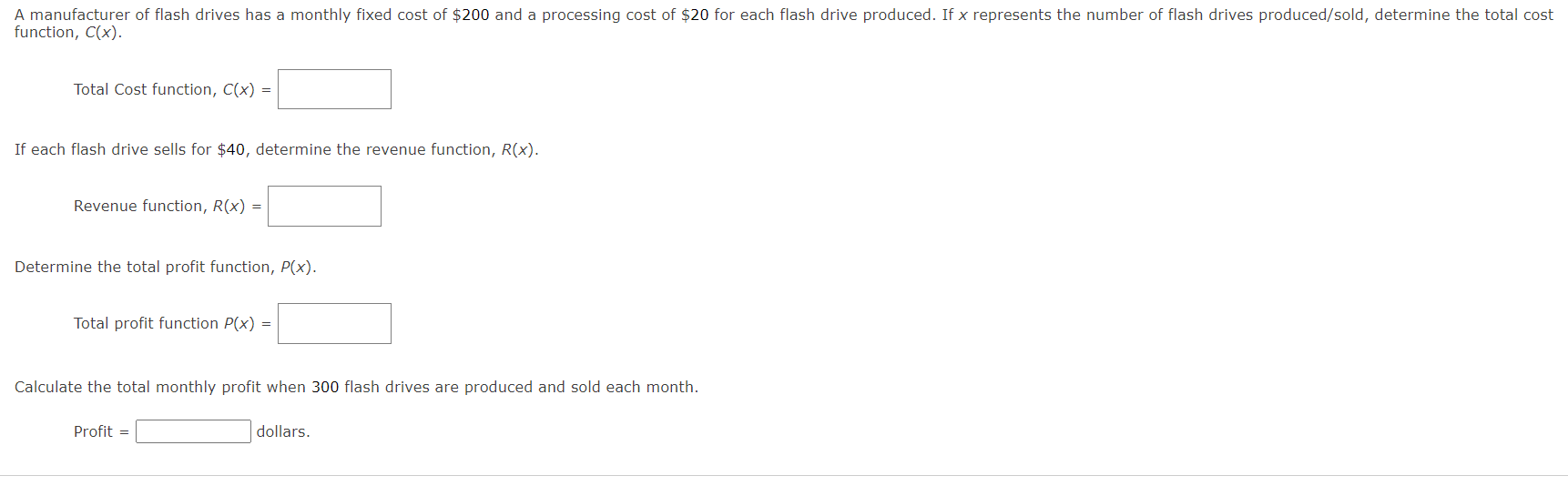 Solved Function C X Total Cost Function C X If Each