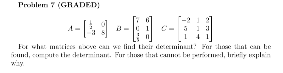 Solved Problem 7 (GRADED) | Chegg.com