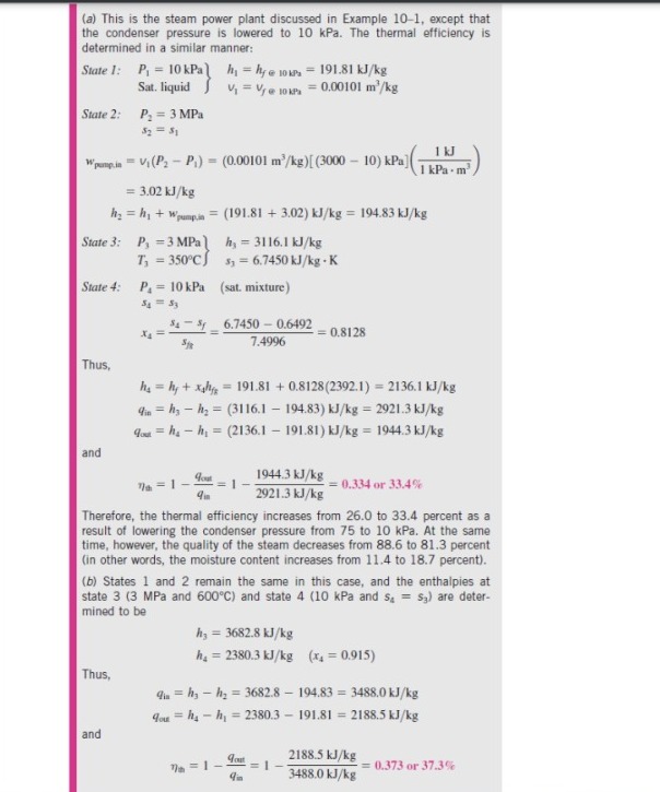 Solved 1. Solve the following steam plant problem using | Chegg.com